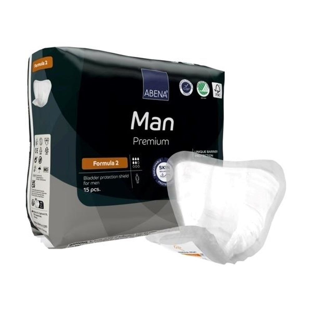 Abena Man Premium Formula 2 Inkontinenzeinlagen, 15 Stück – Medi-Inn