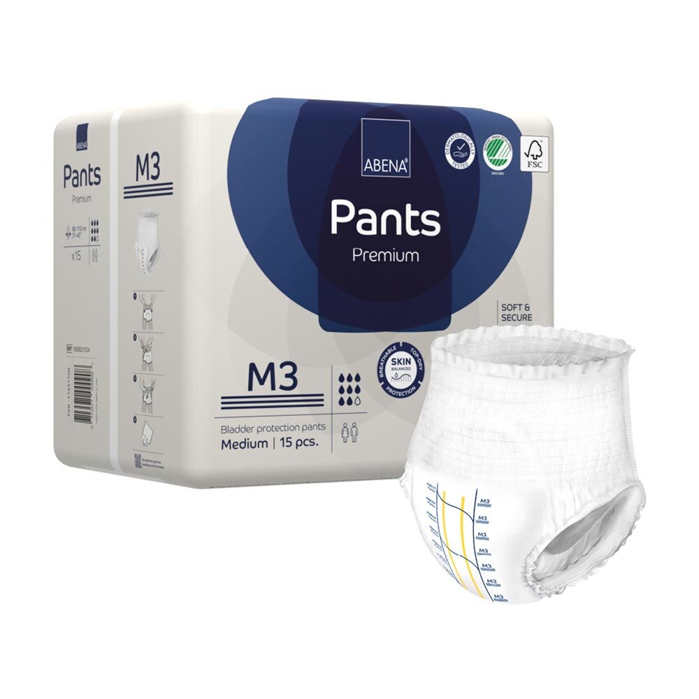 Abena Pants Premium Windelhosen Gr. M3, 2400 ml - 15 Stück – Medi-Inn