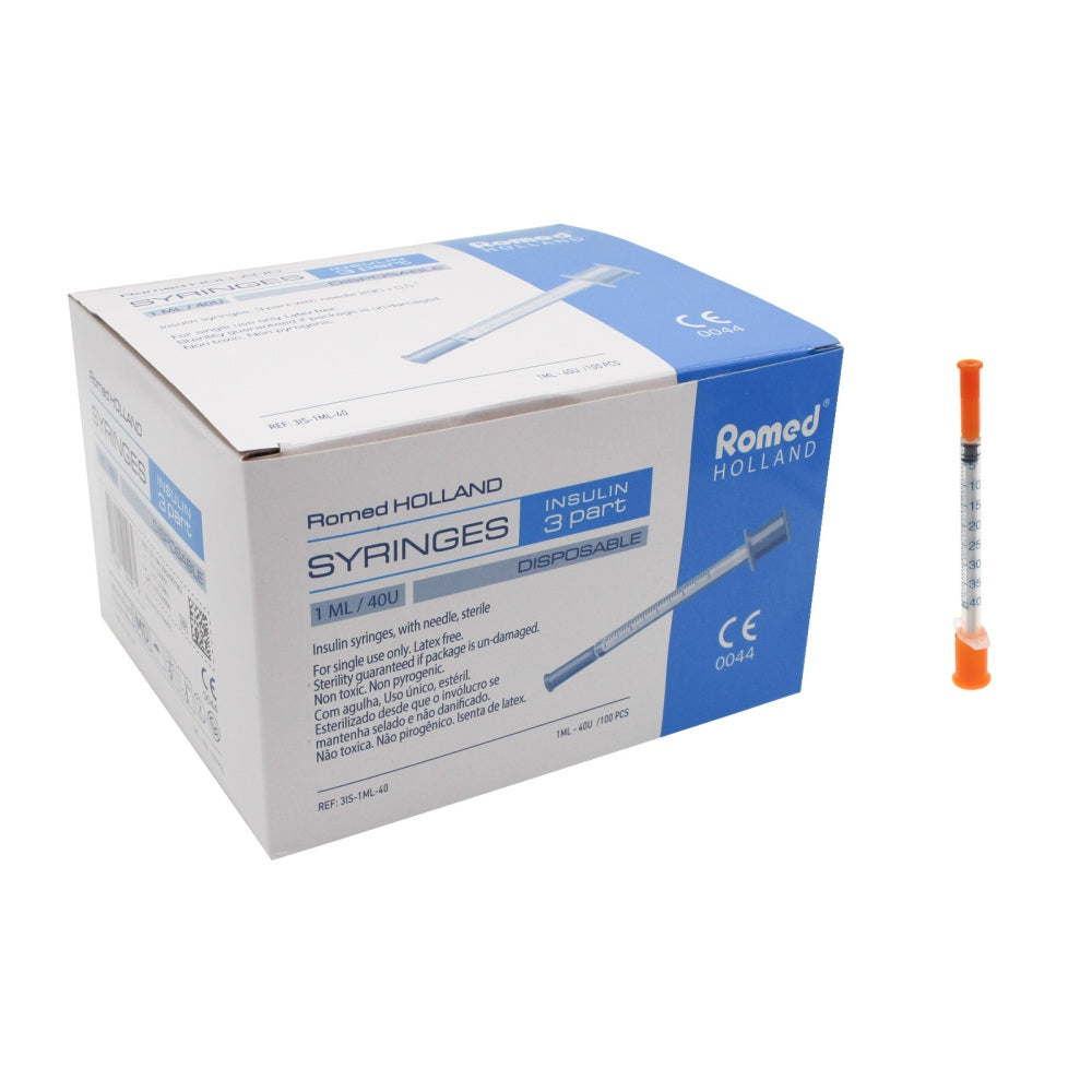 Romed U 40 Einmal-Insulinspritzen steril 100 Stück – Medi-Inn